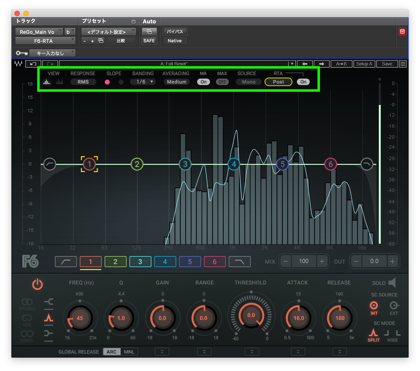 Waves F6 Floating-Band Dynamic EQ で始めるダイナミックイコライザー 使い方 F6-RTA レビュー&使い方